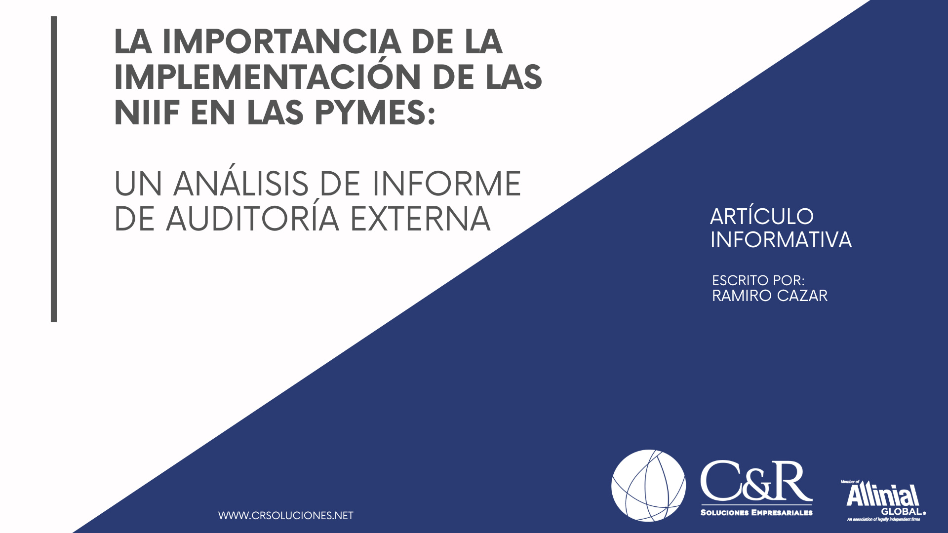 La importancia de la implementación de las NIIF en las PYMES: Un ...